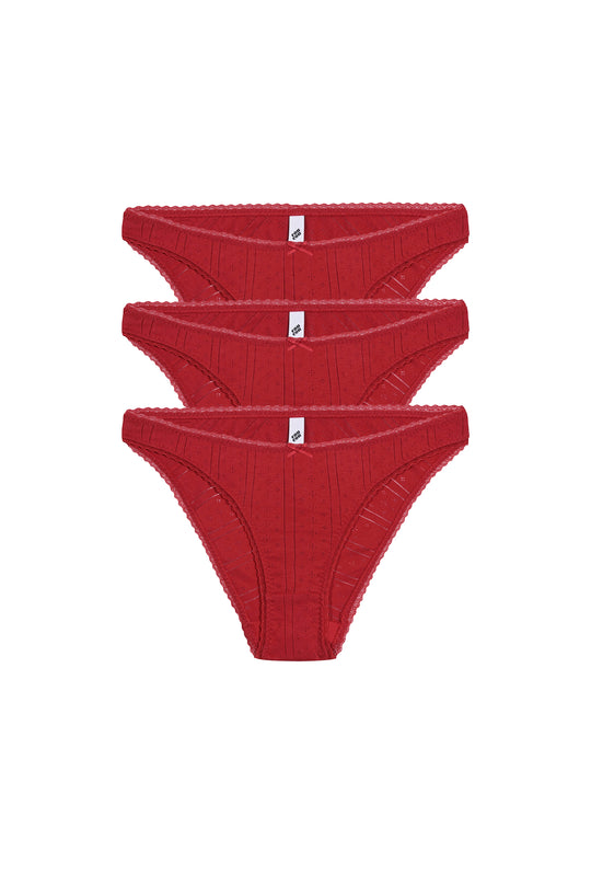 The High Rise: 3-Pack Cherry Red – Cou Cou Intimates