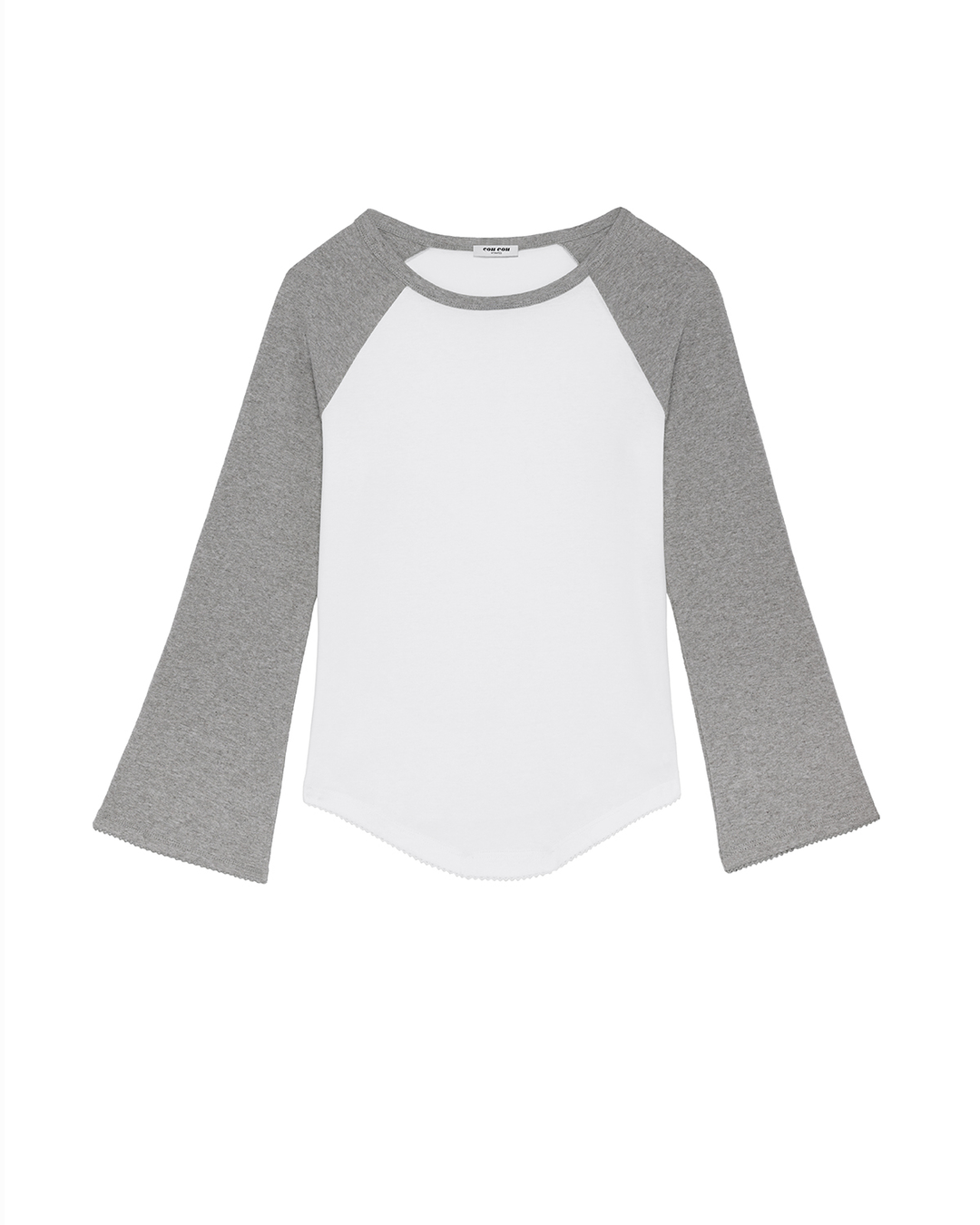 The Raglan: White / Grey Cotton Jersey – Cou Cou Intimates