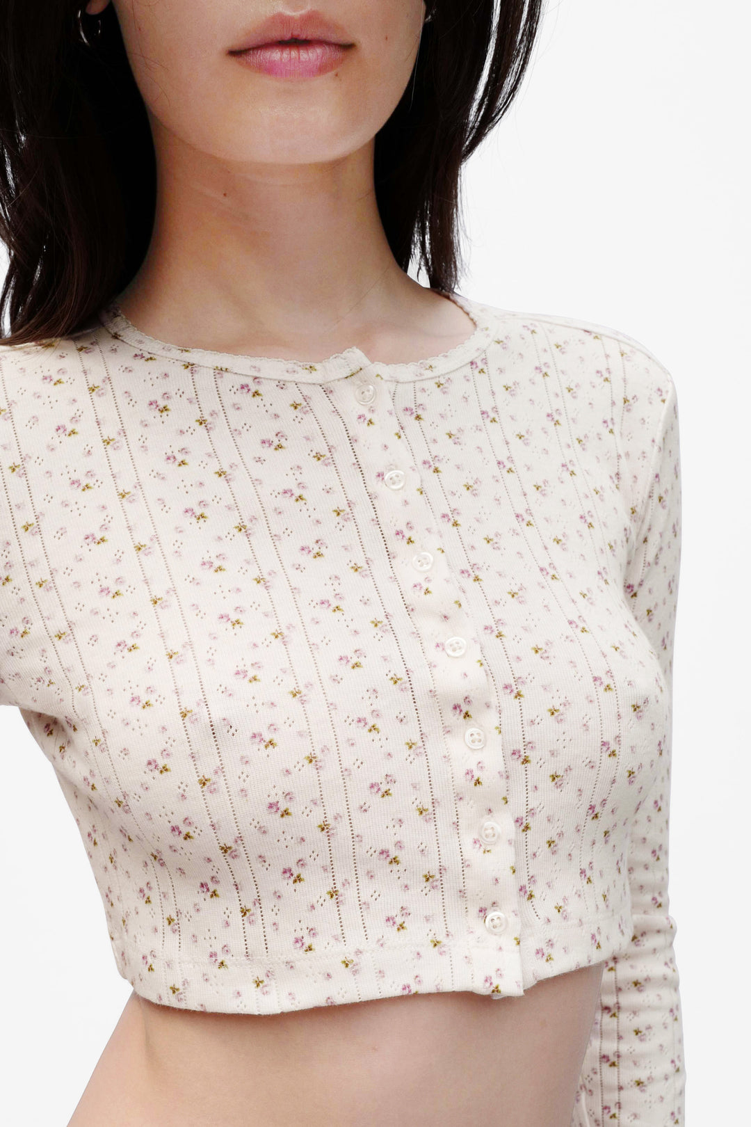 The Crop Cardi English Rose – Cou Cou Intimates