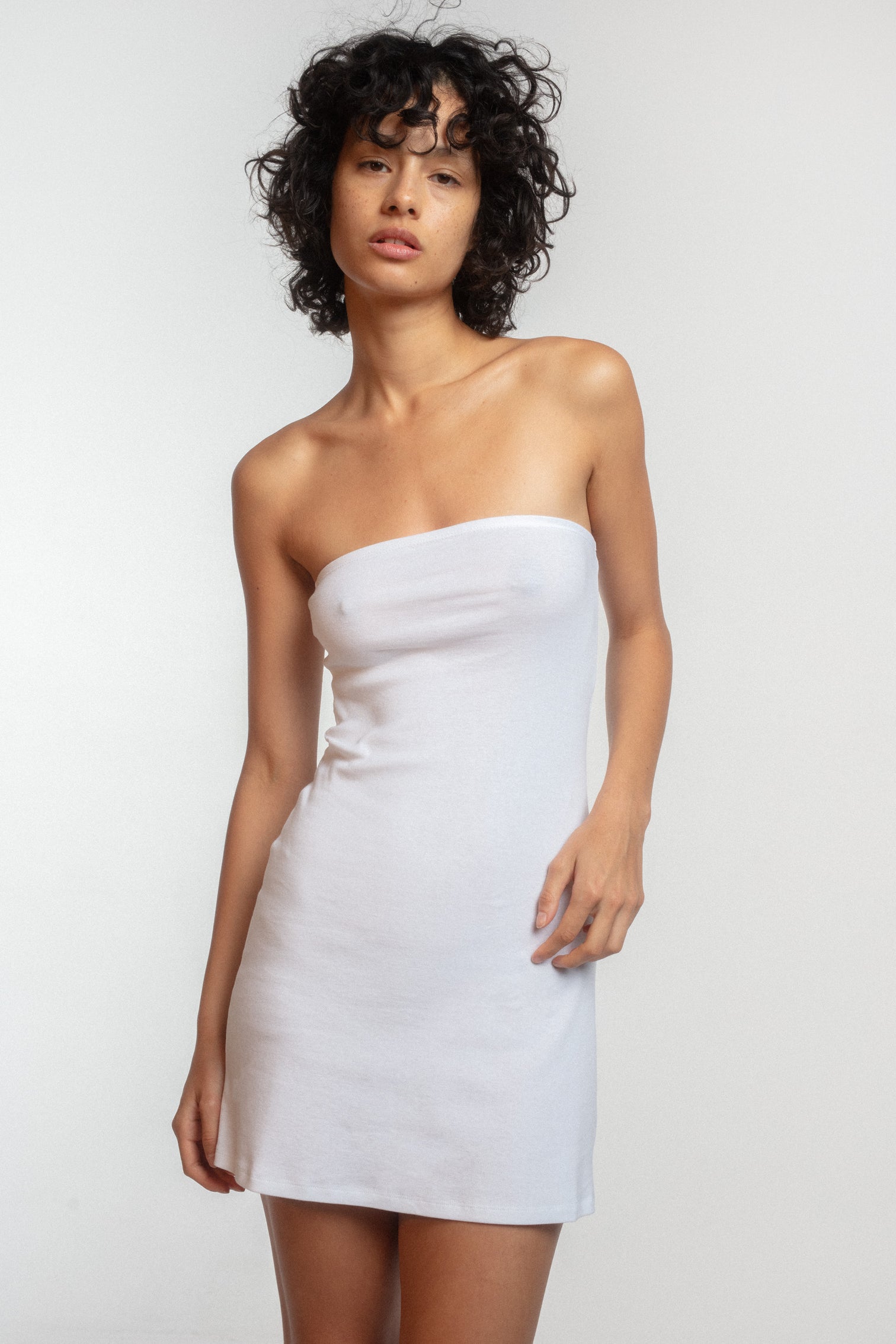 The Tube Dress: Cotton Jersey White – Cou Cou Intimates