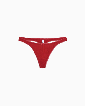 The Long Cami: Cherry Red Pointelle – Cou Cou Intimates