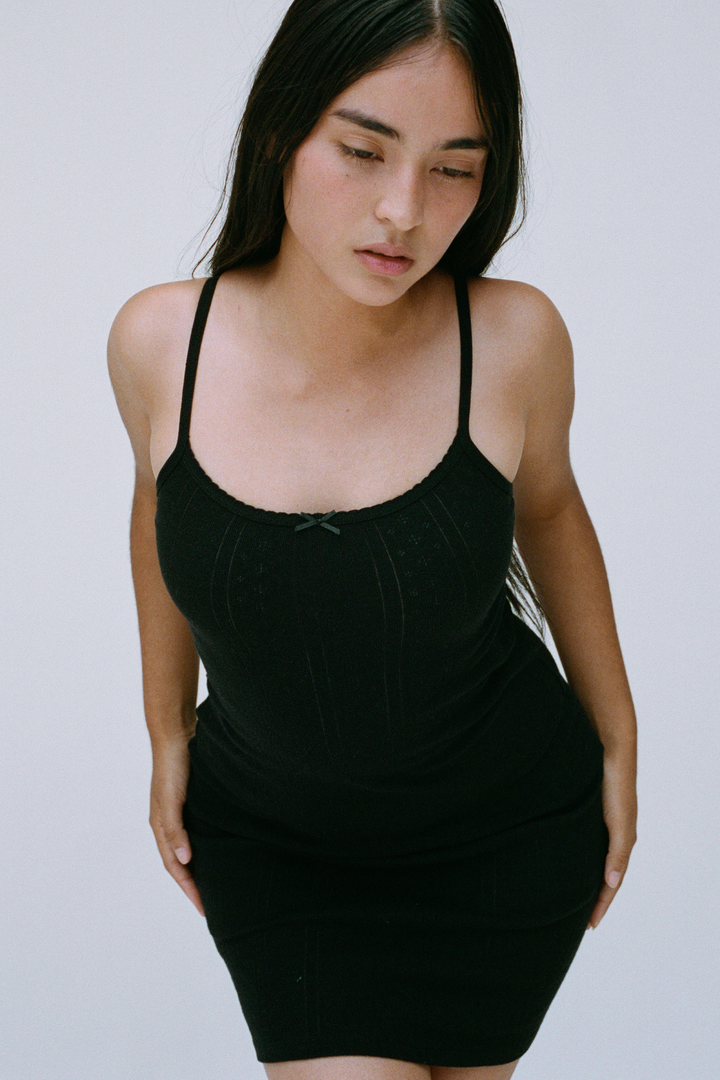 The Picot Dress Black – Cou Cou Intimates